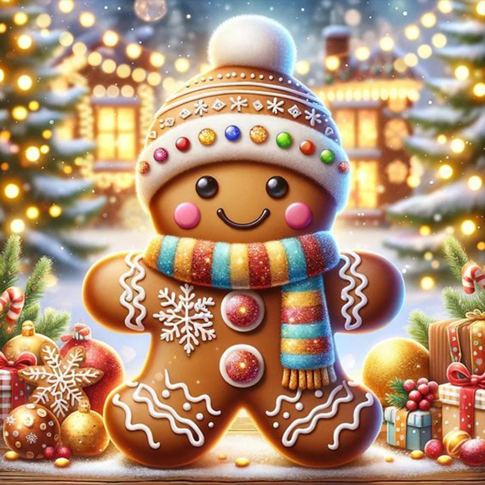 Solve Holiday Gingerbread Man jigsaw puzzle online with 256 pieces