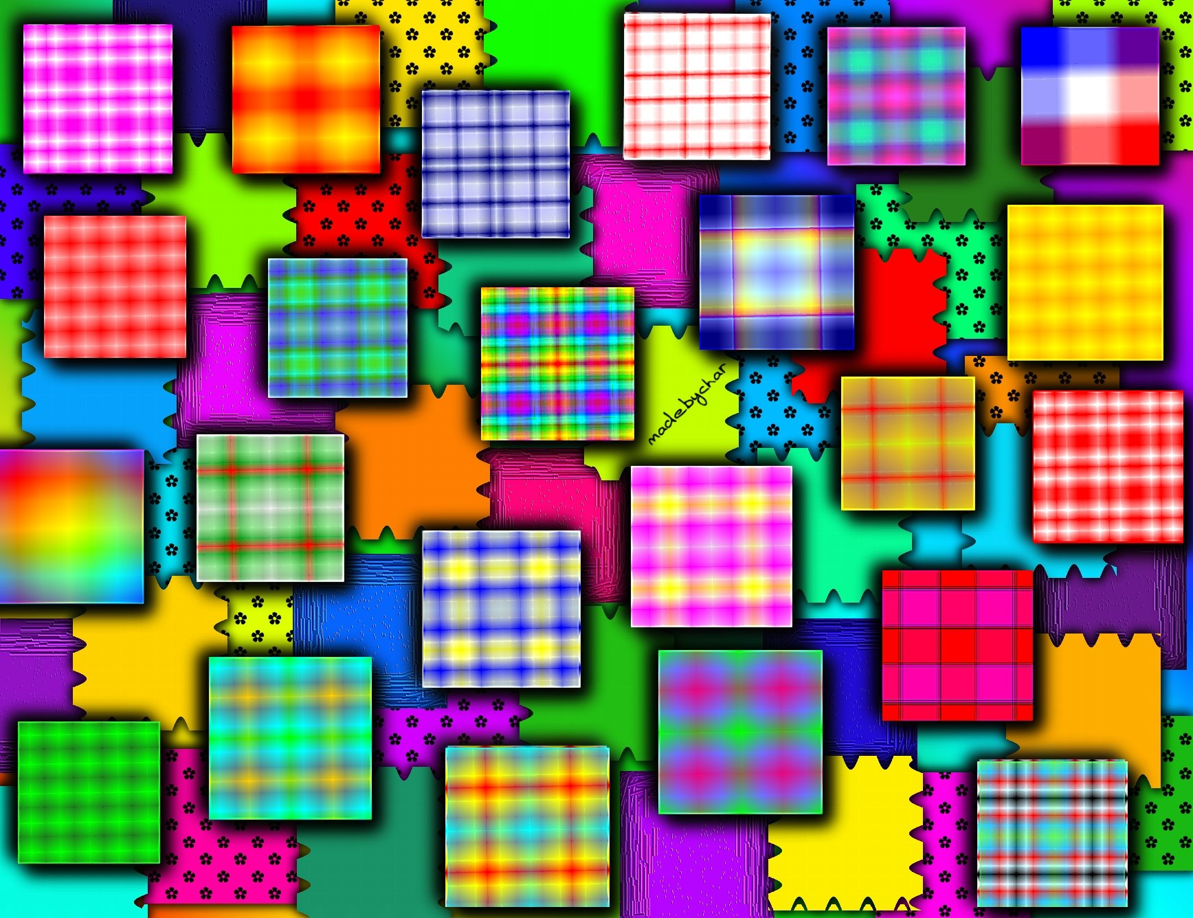 Solve Plaids from Gradients... jigsaw puzzle online with 192 pieces