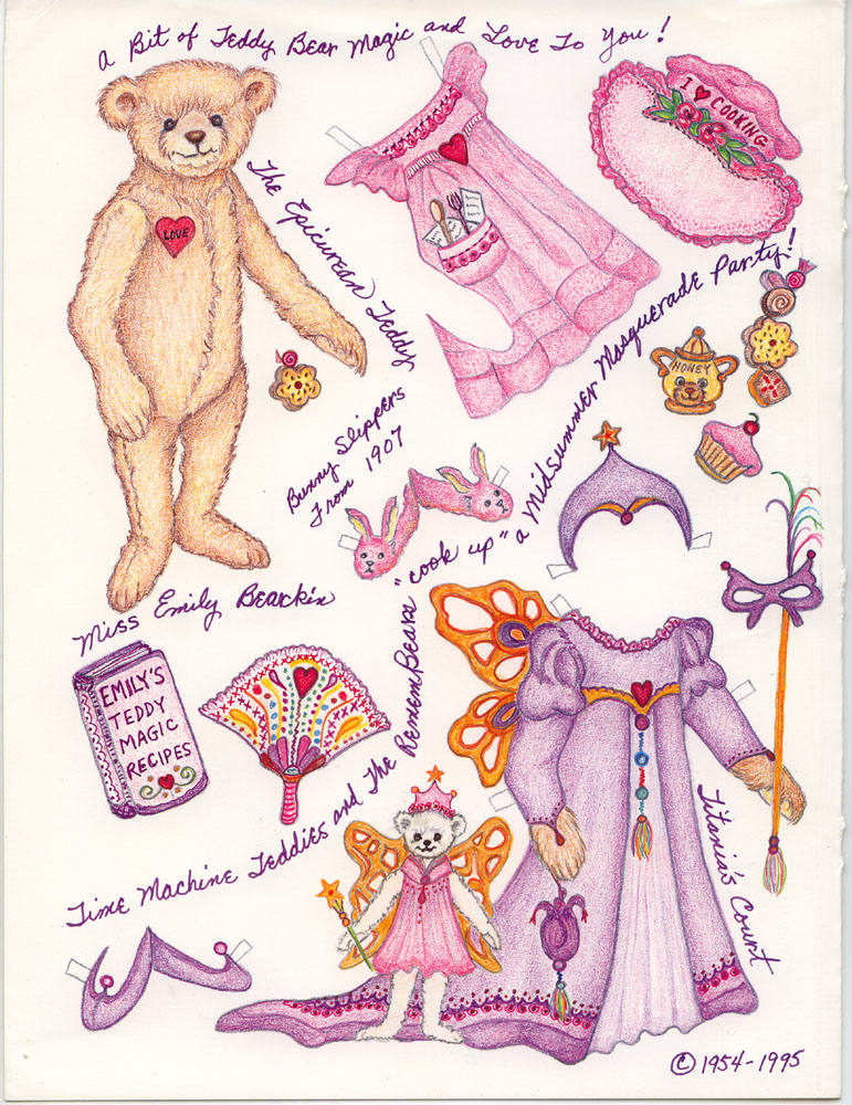 Solve Miss Emily Bearkin Paper Dolls by marlendy jigsaw puzzle online ...