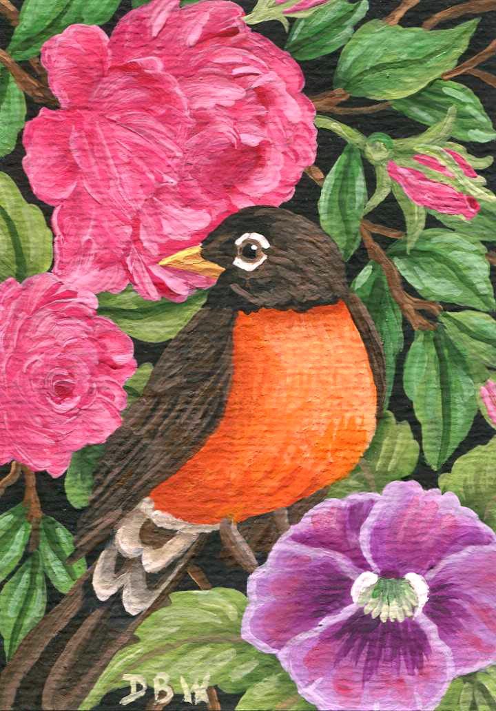 Solve Mrs. Birdie jigsaw puzzle online with 96 pieces