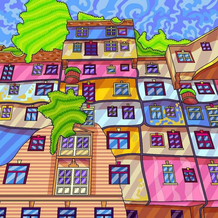 Solve Leafy Neighbourhood jigsaw puzzle online with 64 pieces