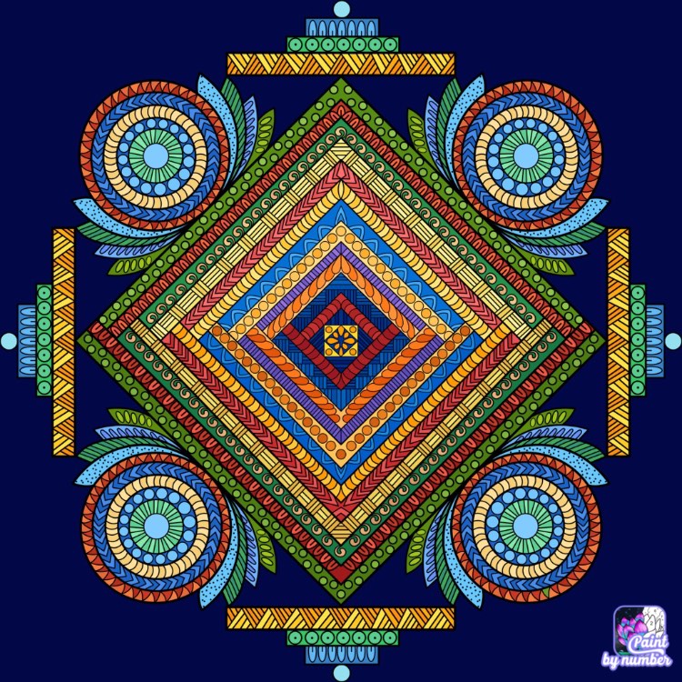 Solve Paint by number jigsaw puzzle online with 9 pieces