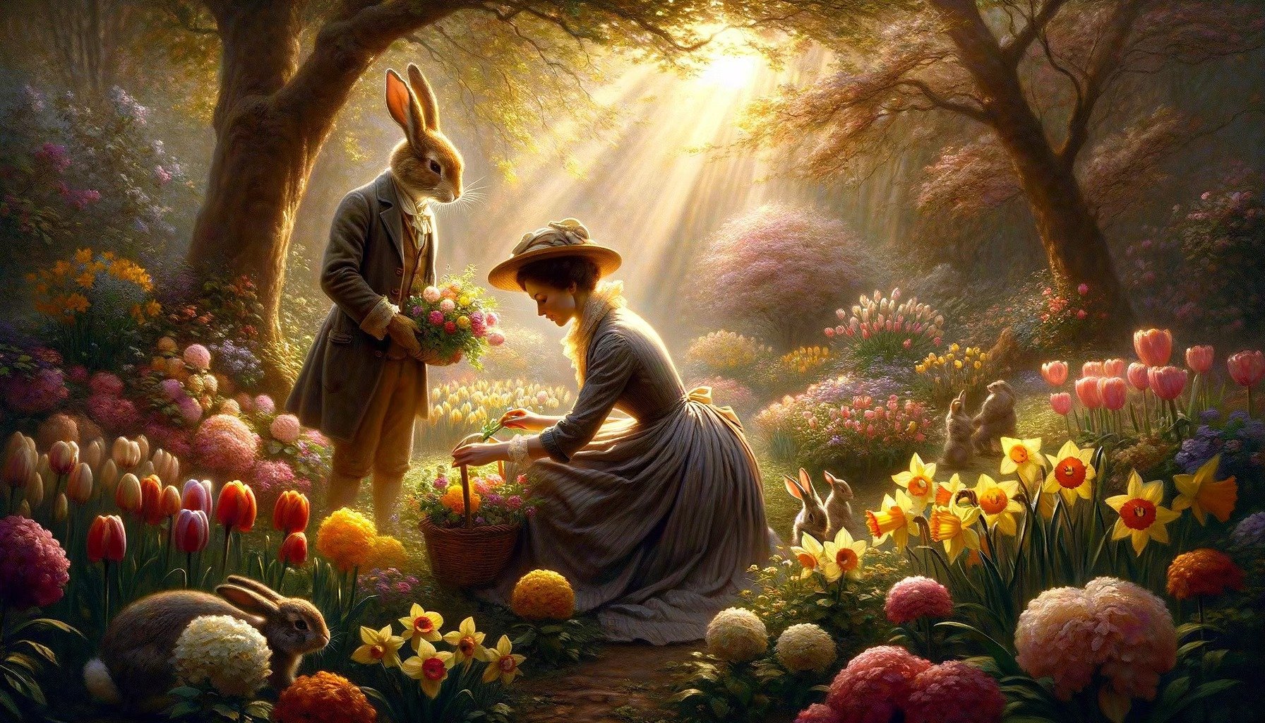 Solve Peter Rabbit & Emily Dickinson jigsaw puzzle online with 135 pieces