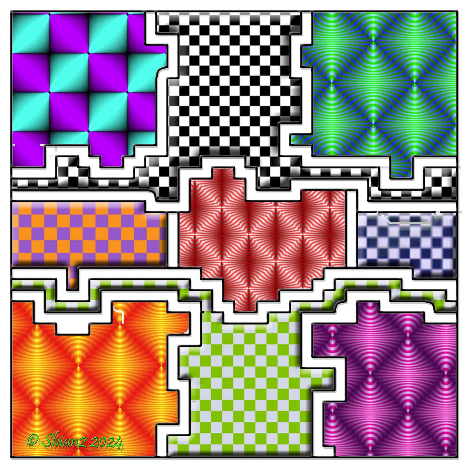 Solve Blocks of Colour jigsaw puzzle online with 64 pieces