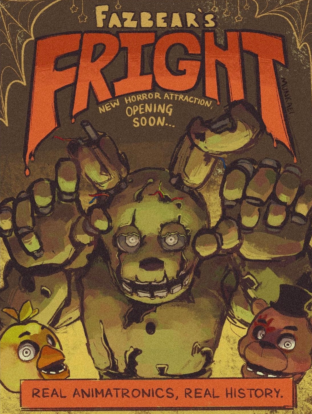 Solve FNAF 3 Fazbear Frights Poster jigsaw puzzle online with 108 pieces