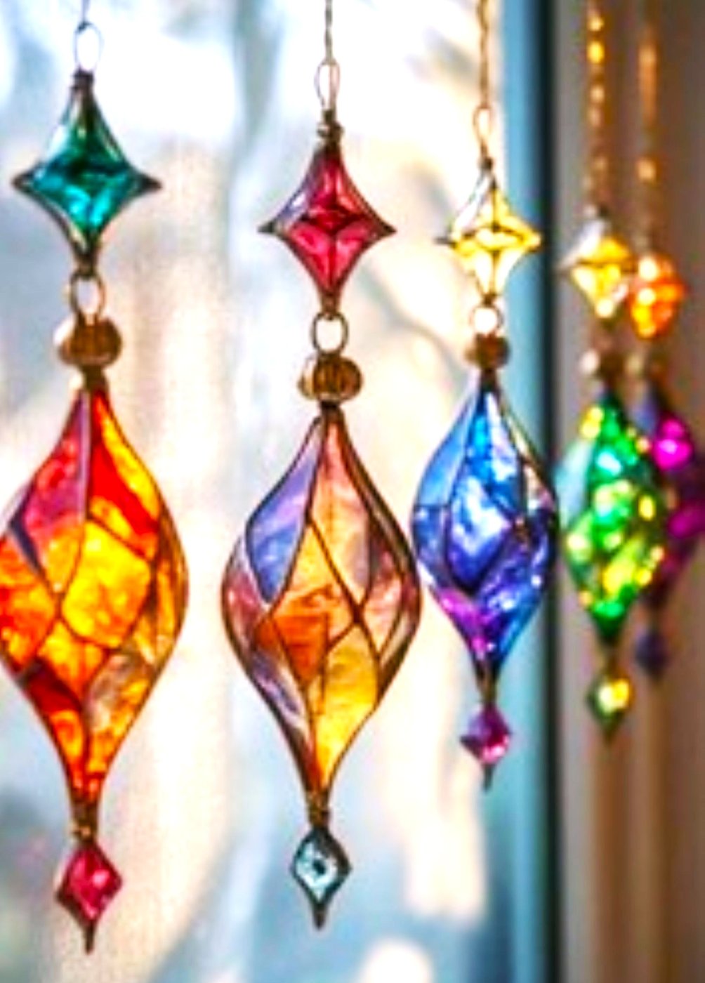Solve Colorful Glass ornaments jigsaw puzzle online with 35 pieces