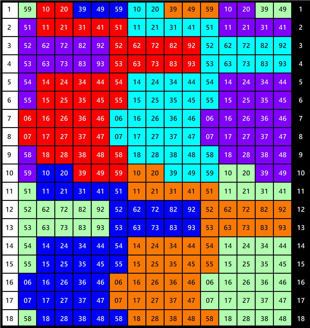 Jigsaw Puzzle | Number 1074 tessellation 306 - new font | 306 pieces ...