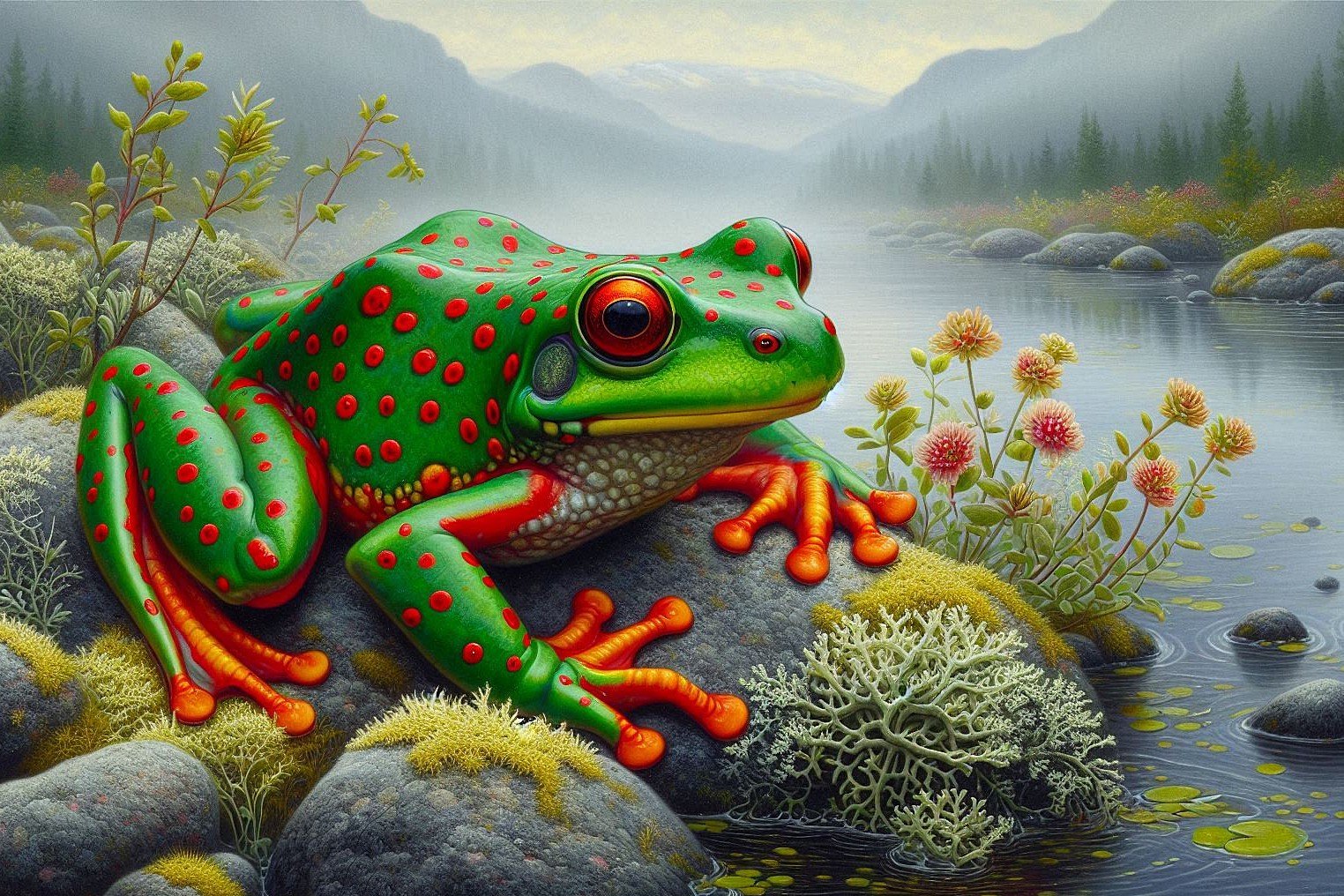 Solve frog 02 jigsaw puzzle online with 40 pieces