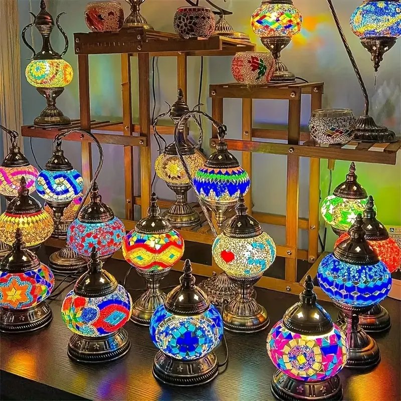Solve Multicolour glass mosaic lamps & crafts jigsaw puzzle online with ...