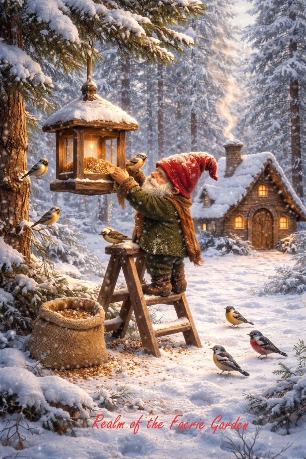 Solve the bird feeder (resize 12 to 450) jigsaw puzzle online with 54 ...