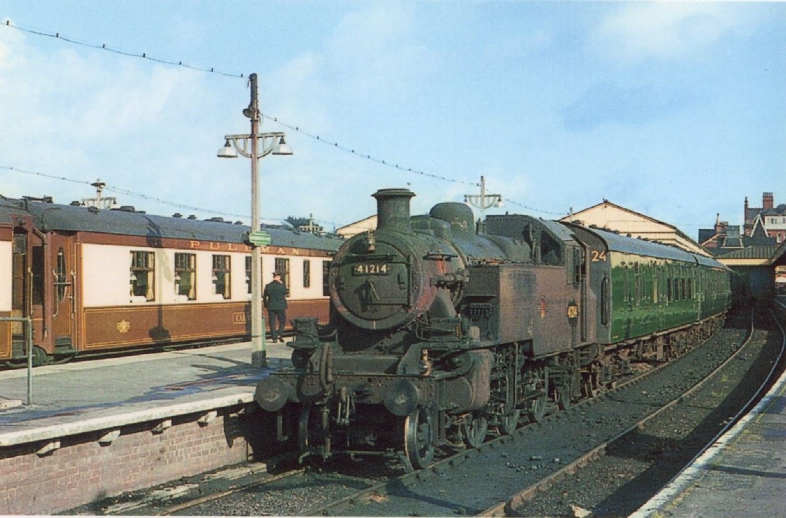 Solve LMS Ivatt Class 2 2-6-2T 41214 at Bournemouth West Station ...