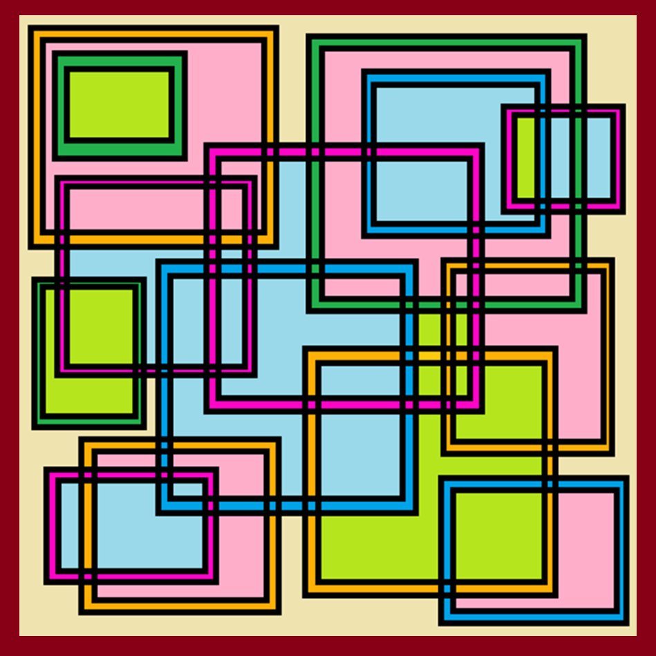Solve Colored Shapes jigsaw puzzle online with 100 pieces