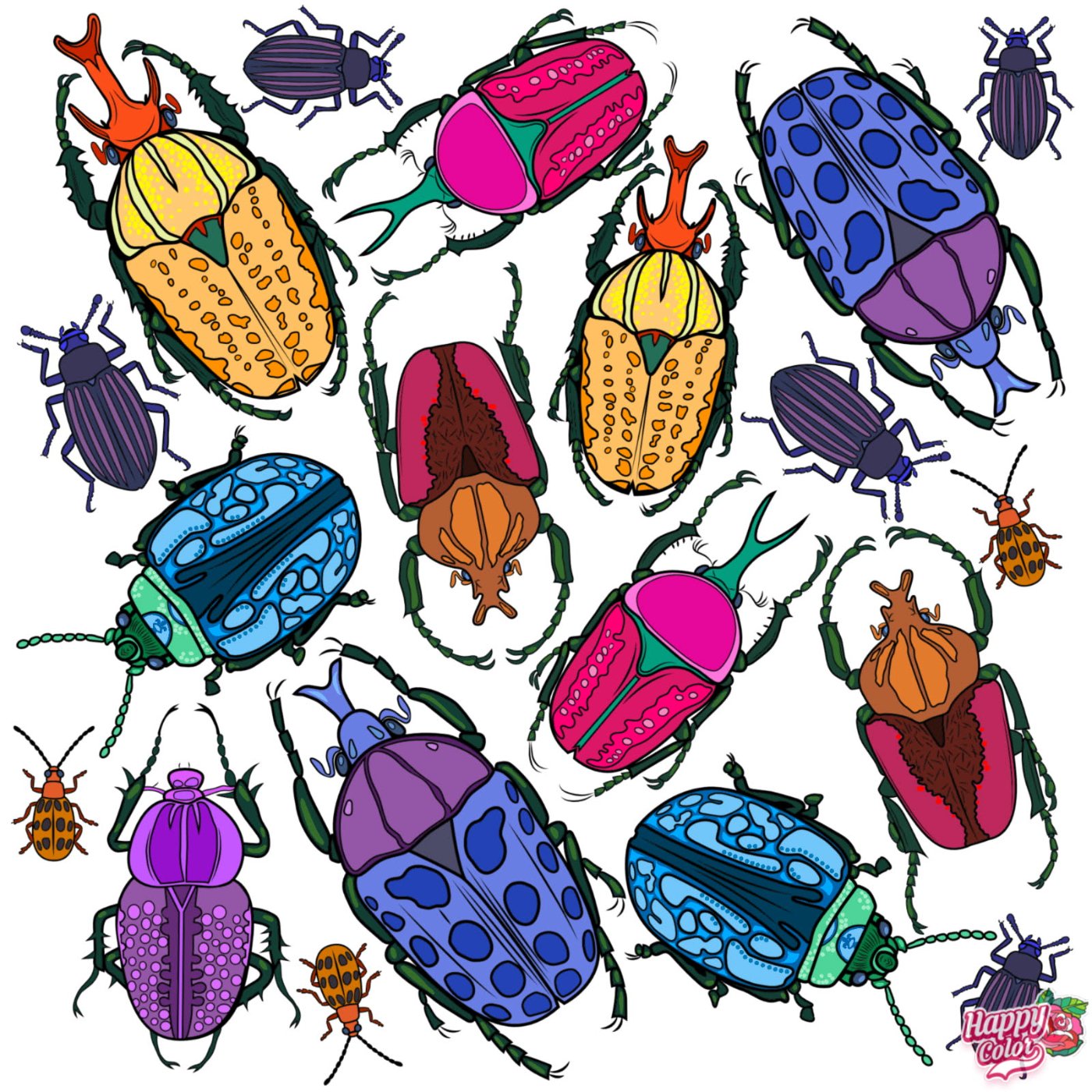 Jigsaw Puzzle | 49 pieces | Bunch of Bugs | Jigidi