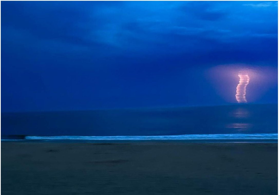 Solve Lightning striking over the ocean looks like the stairway to ...