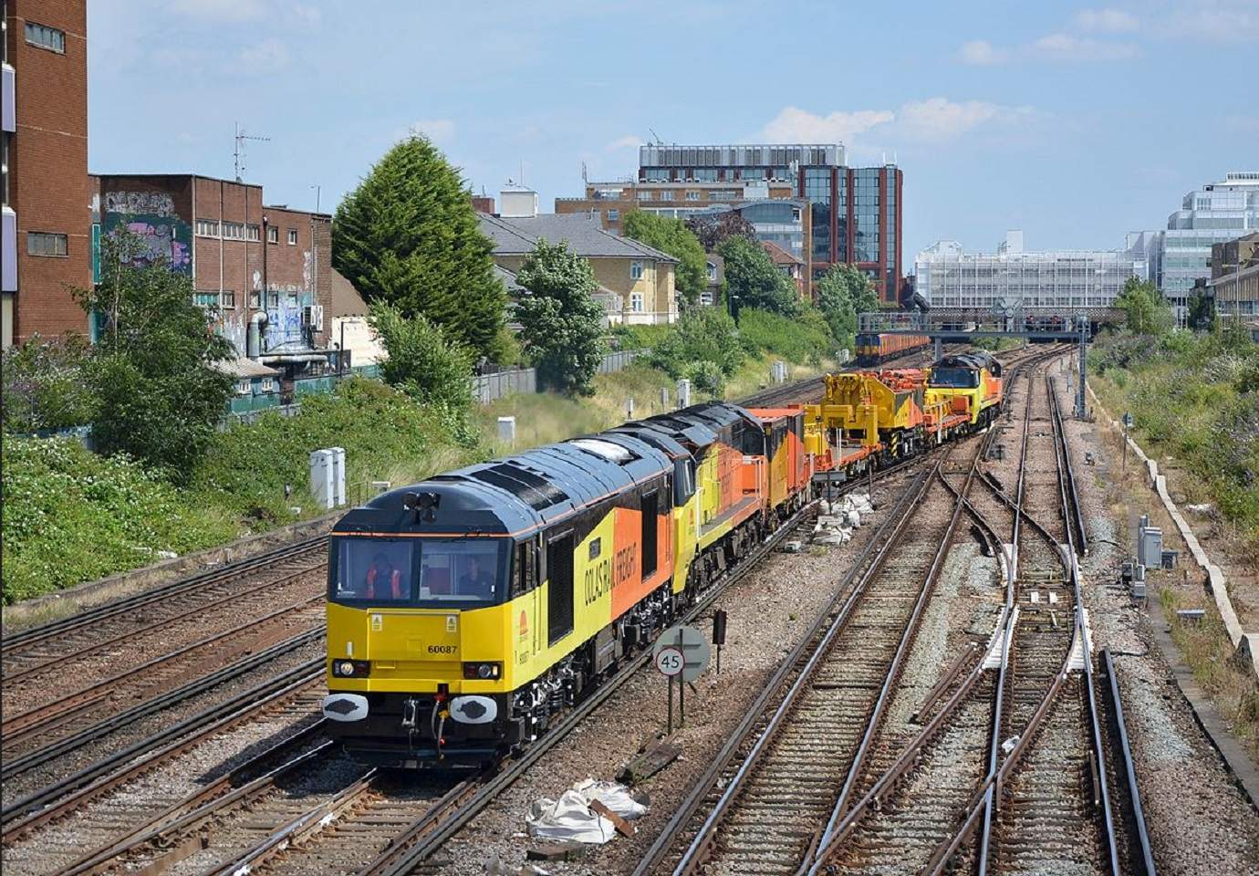 Solve Colas Class 60 60087 and Class 70’s 70804 and 70810 at Wimbledon ...
