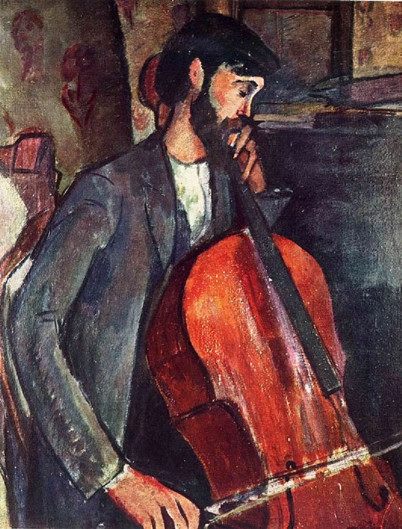 Solve Amedeo Modigliani (1884-1920) cellist jigsaw puzzle online with ...