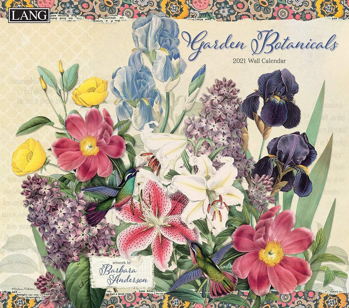 Solve LANG 2021 Wall Calendar Garden Botanicals jigsaw puzzle online ...