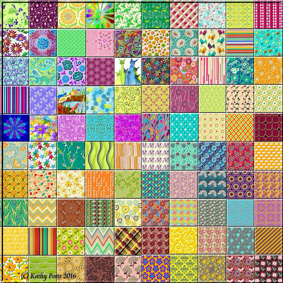 Solve 100 Square Tiles For You To Enjoy jigsaw puzzle online with 256 ...