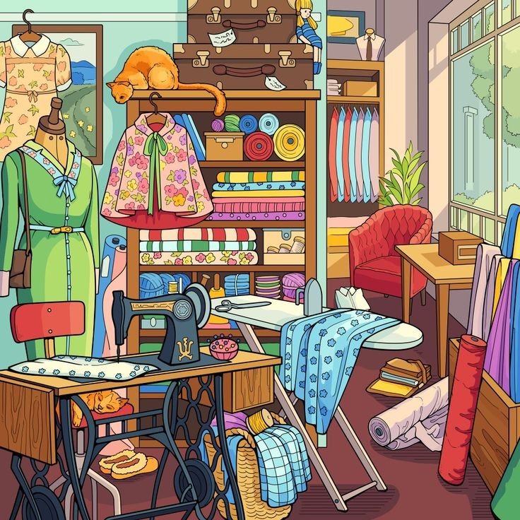 Solve DRESS MAKER jigsaw puzzle online with 64 pieces