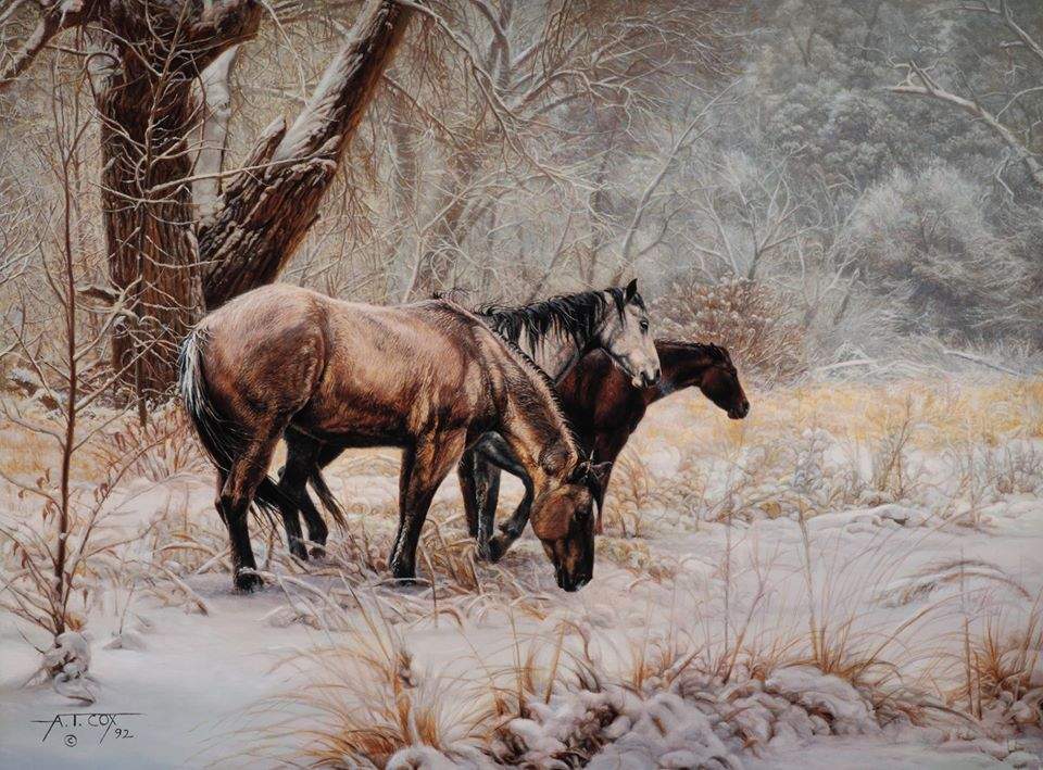 Solve "Bitter Cold of Winte"r Tim Cox jigsaw puzzle online with 192 pieces