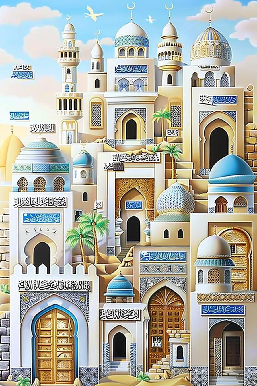 Solve Moroccan Town jigsaw puzzle online with 96 pieces