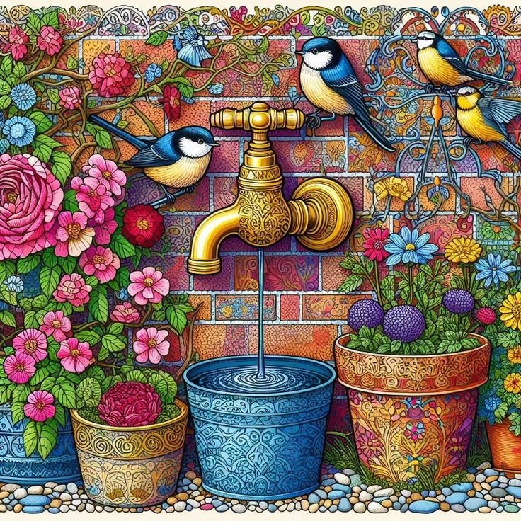 Solve Delightful Garden jigsaw puzzle online with 64 pieces