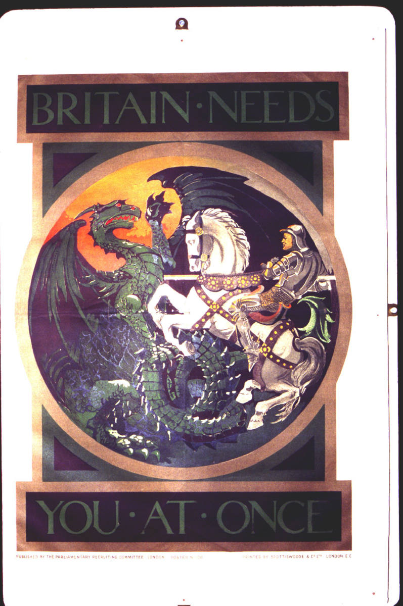 Solve St George - WW1 Poster Themes jigsaw puzzle online with 216 pieces