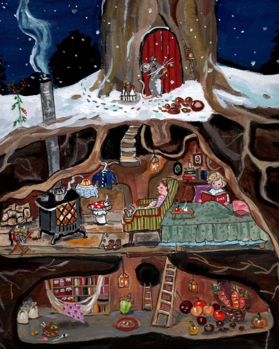 Solve Seasonal Cute Art - Winter / Christmas - Whimsical Snowy Tree ...