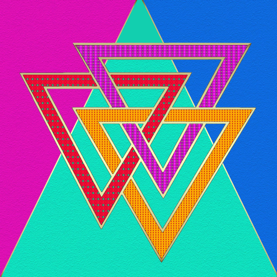 Solve INTERLOCKED TRIANGLES jigsaw puzzle online with 36 pieces