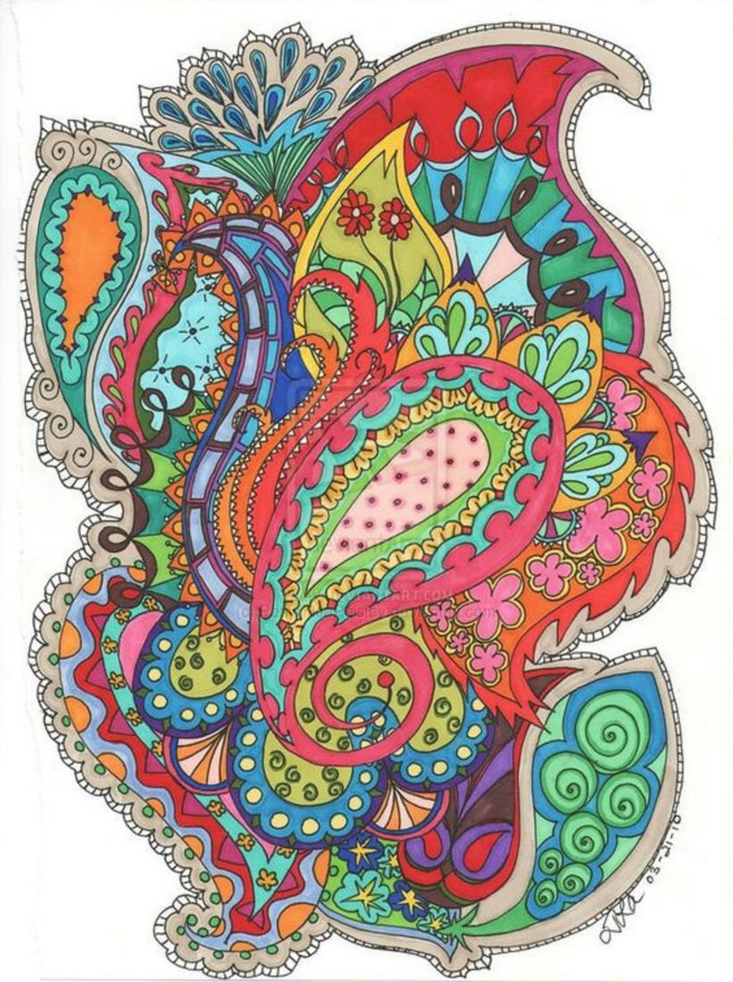 Solve Path Around the Paisley Periwinkle Paisley jigsaw puzzle online ...