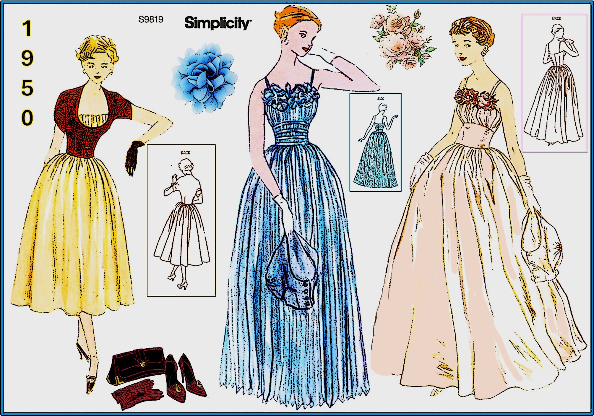Solve Simplicity Sewing Pattern 1950s jigsaw puzzle online with 88 pieces