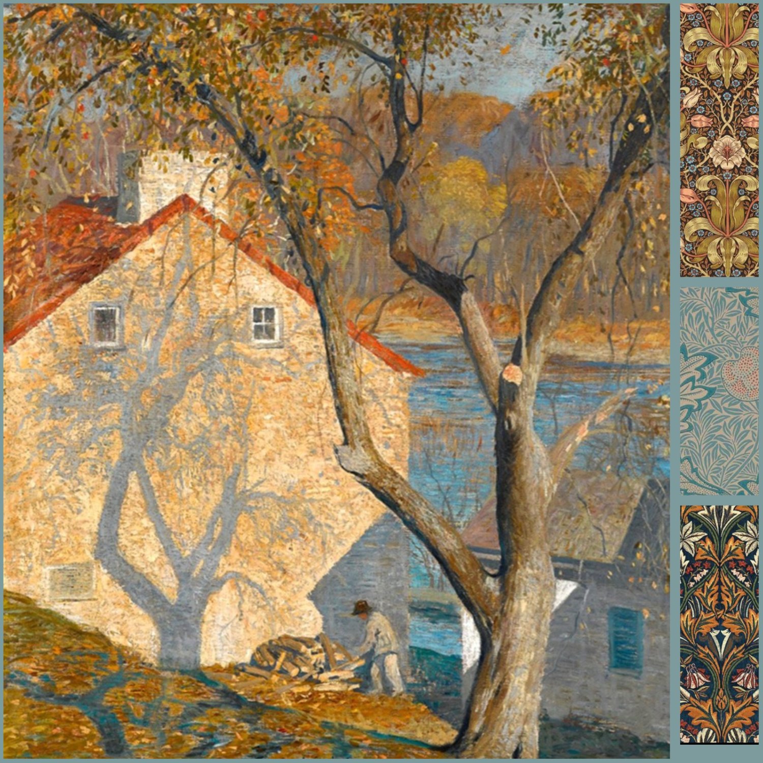 Solve SHADOWS by Daniel Garber with Wm Morris prints: Spring thicket ...