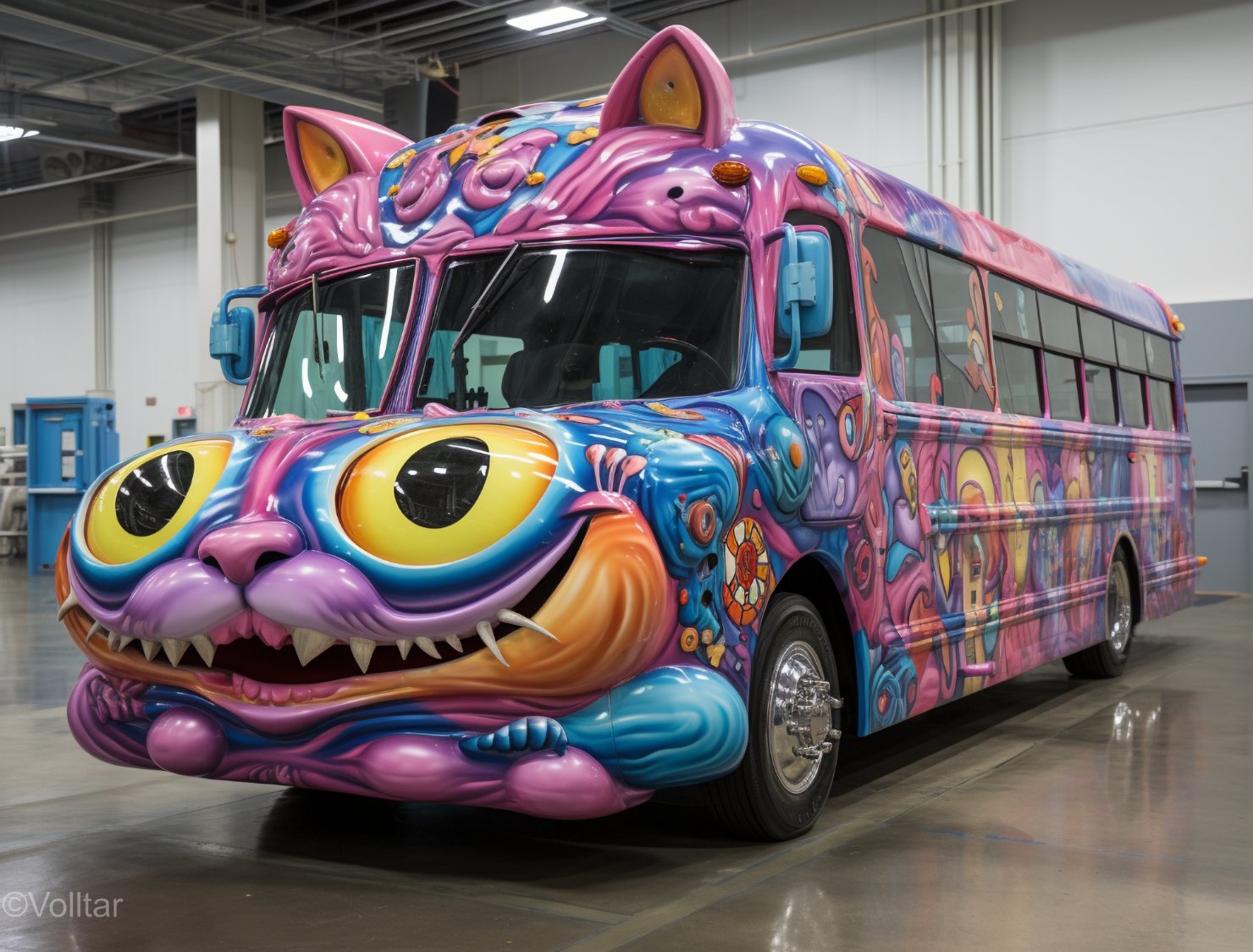 Solve Busses are usually boring, but not this one. jigsaw puzzle online ...