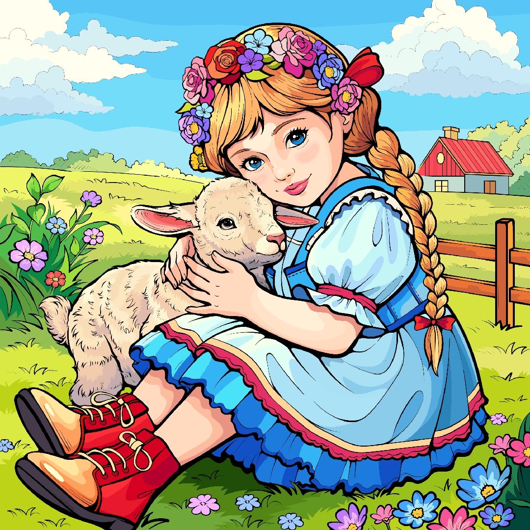 Solve Little Lamb jigsaw puzzle online with 306 pieces
