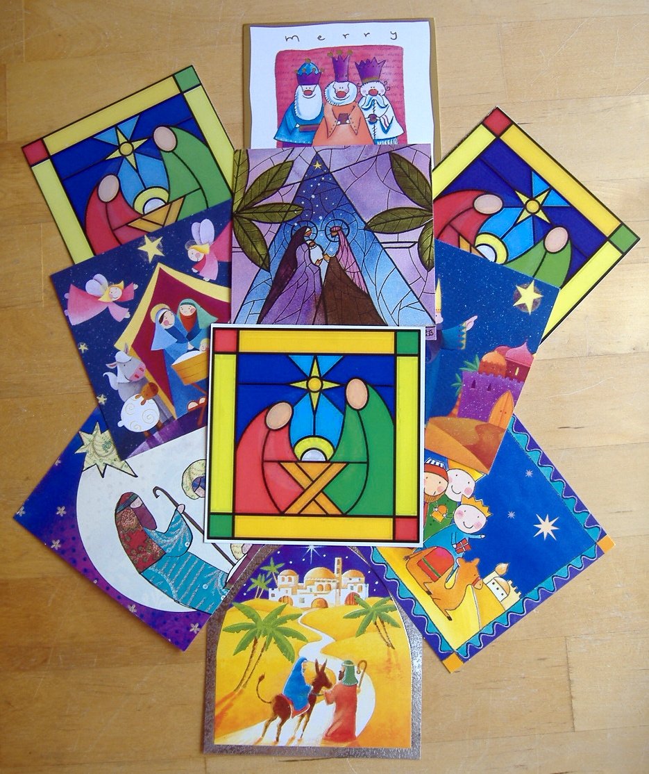 Solve Seasonal - Christmas Cards - Brights 1 - Nativity (9 - 288 Pieces) jigsaw puzzle online ...