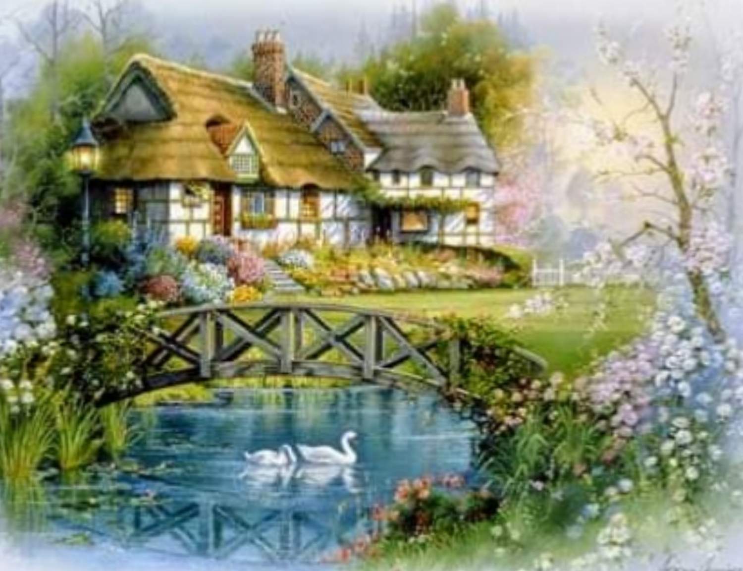 Solve Country cottage... jigsaw puzzle online with 120 pieces