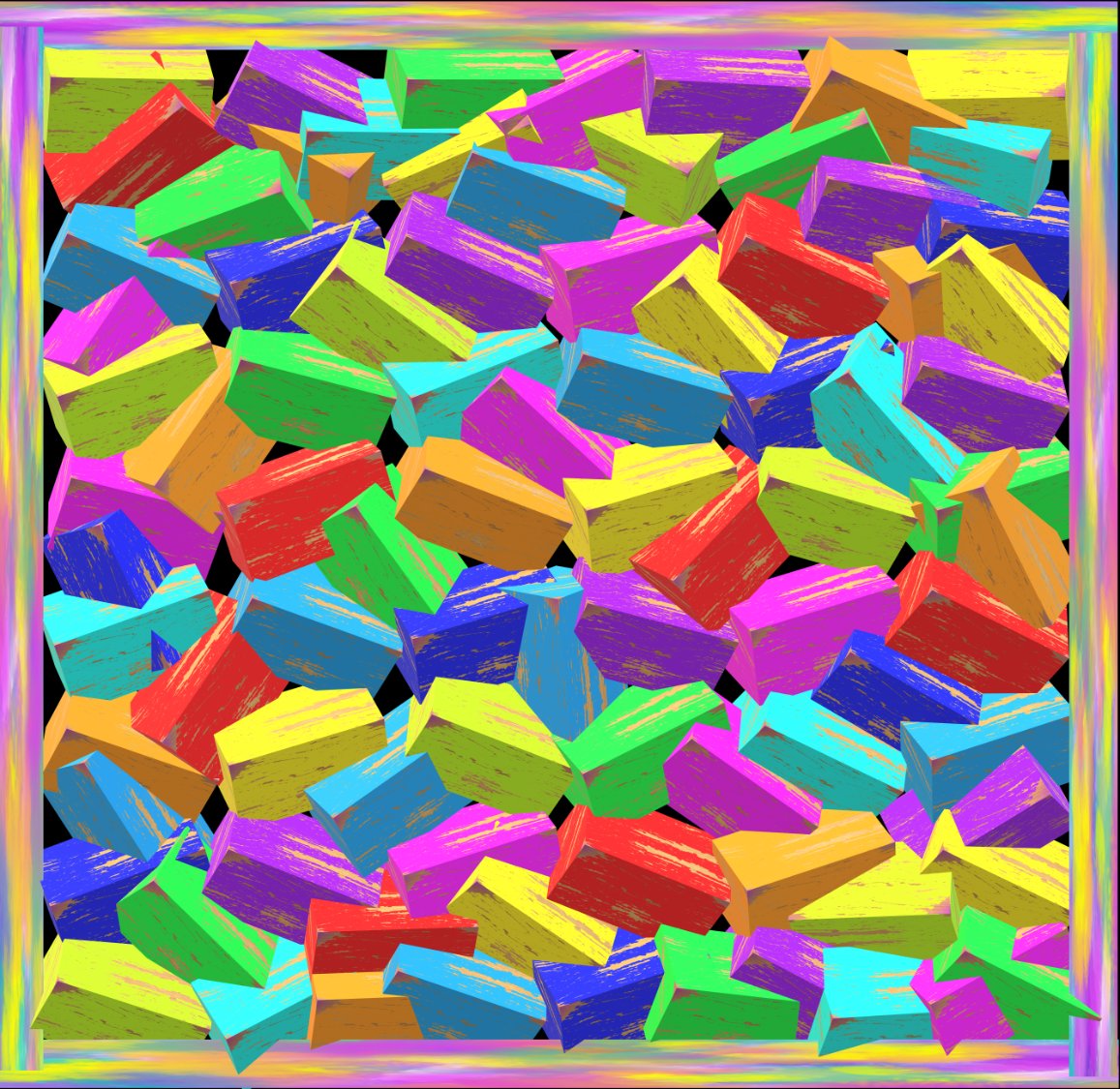 Jigsaw Puzzle | 16 pieces | 3d Rainbow Tumbling Rectangles - resize to ...