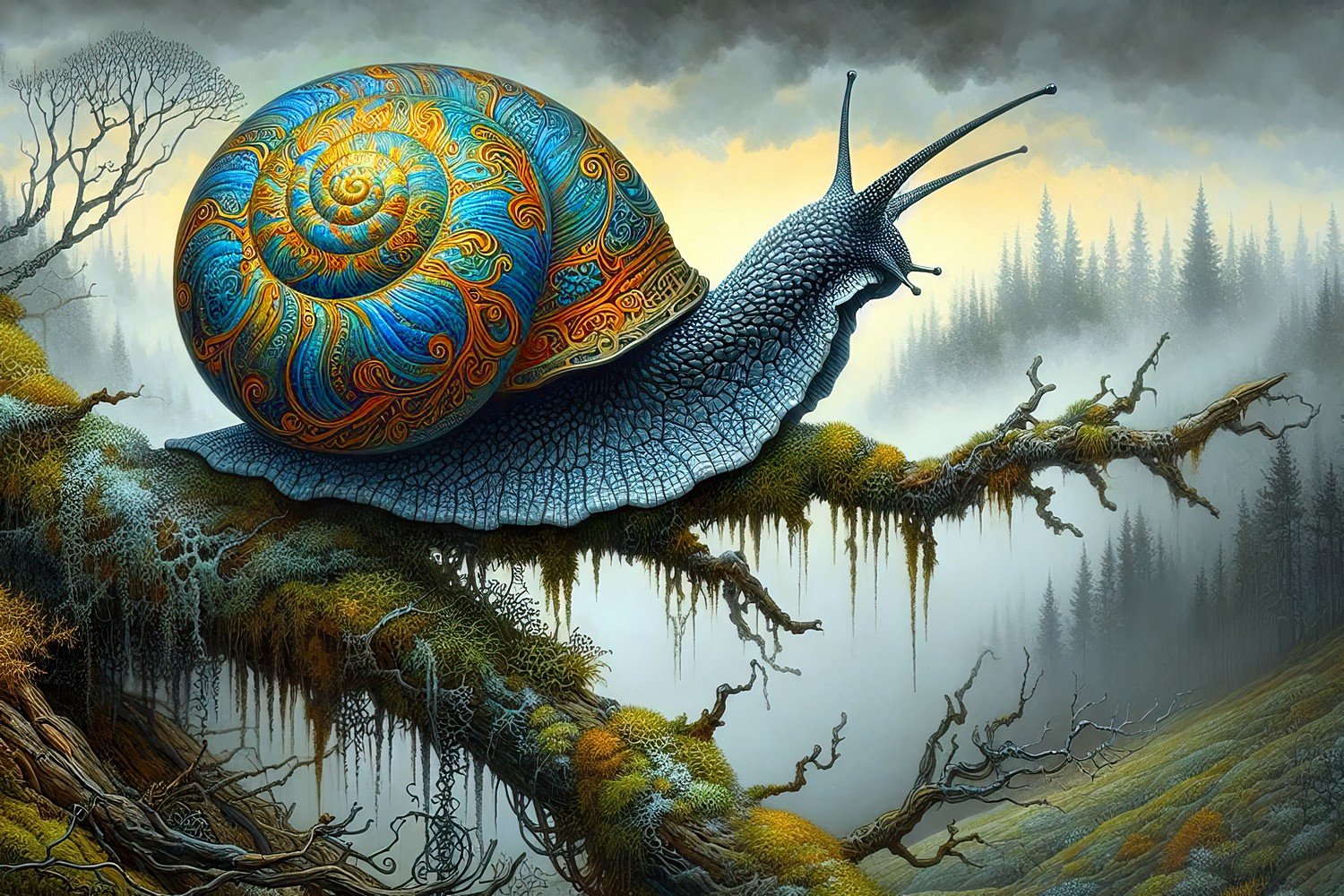 Solve snail 07 jigsaw puzzle online with 40 pieces