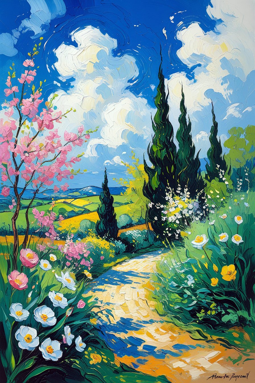 Solve A vibrant and expressive gouache painting (1) jigsaw puzzle ...