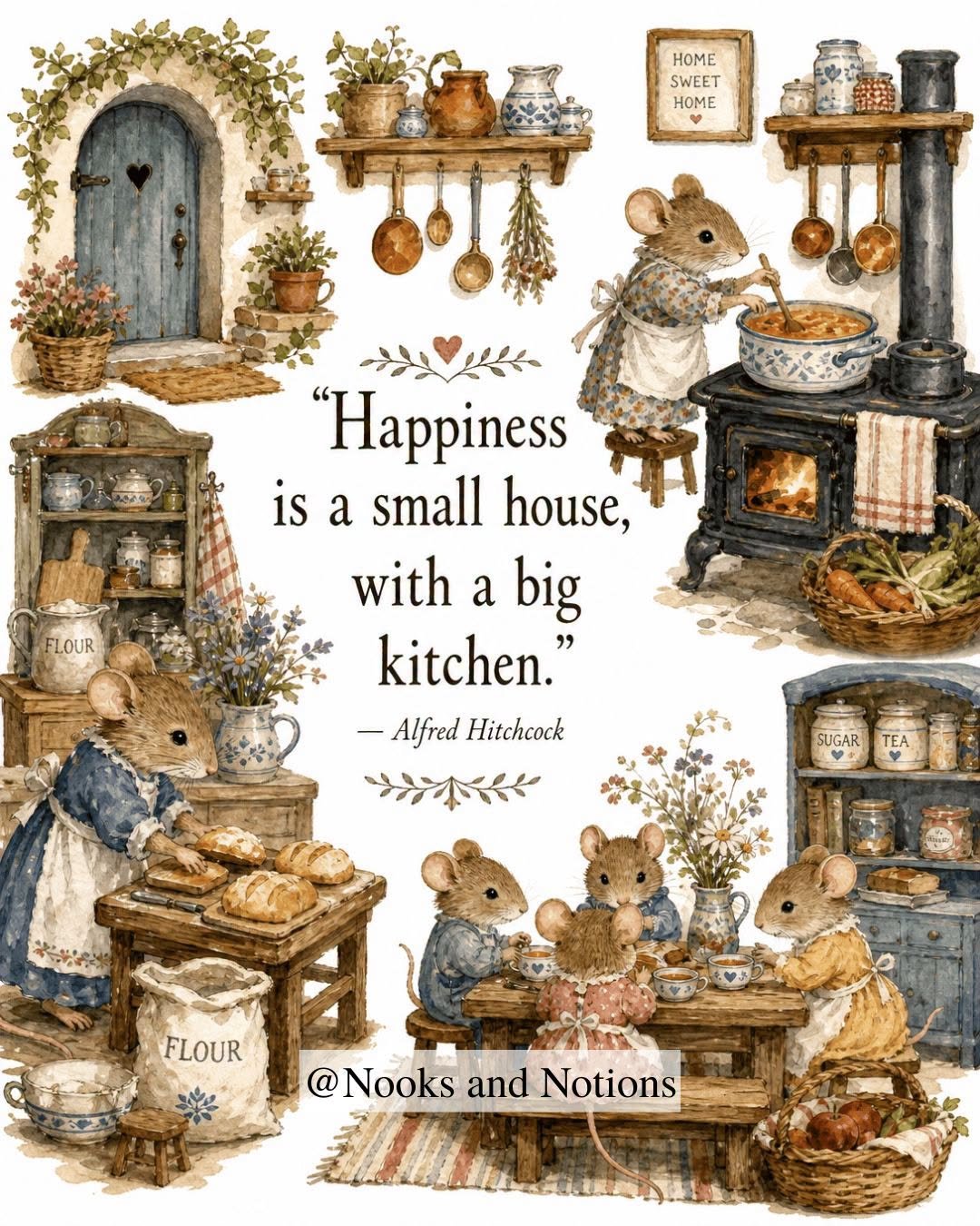 Solve Squirrels Small House Big Kitchen jigsaw puzzle online with 63 pieces