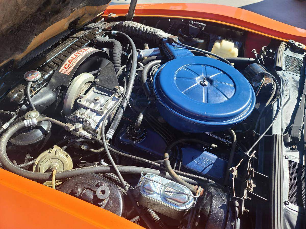Solve 1975 Bricklin SV-1 Safety Orange Gullwing 351 Ford engine jigsaw ...