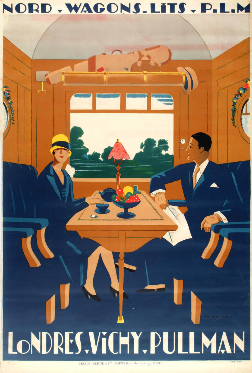 Solve Rail Posters - 1927 Pullman jigsaw puzzle online with 117 pieces