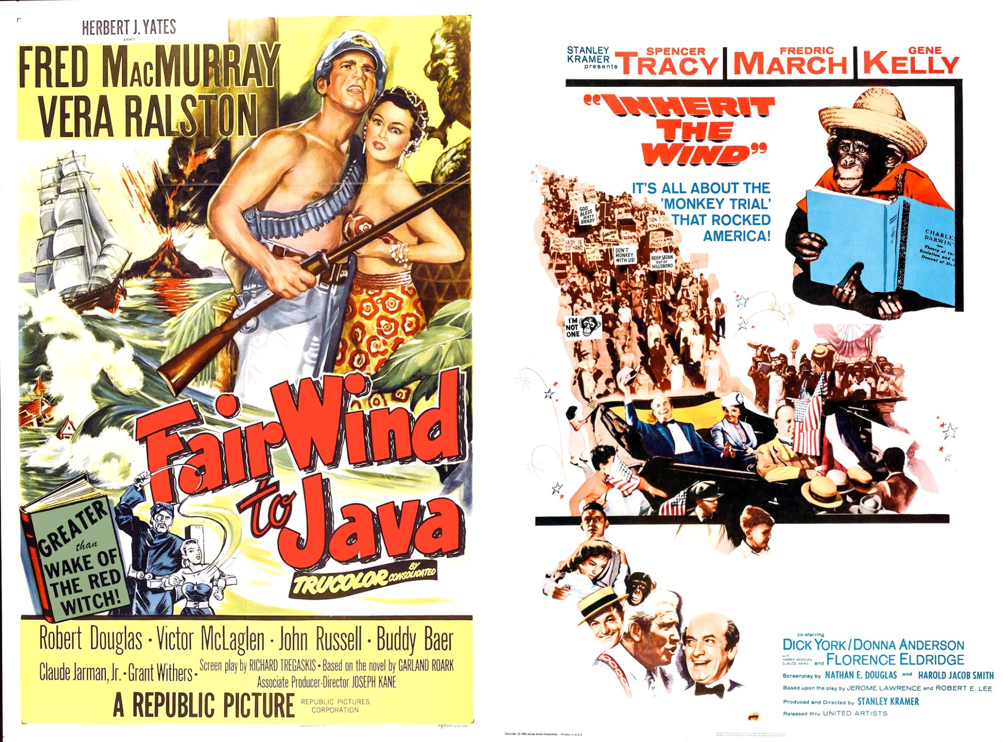 Solve Fair Wind to Java ~ 1953 and Inherit the Wind ~ 1960 jigsaw puzzle online with 588 pieces