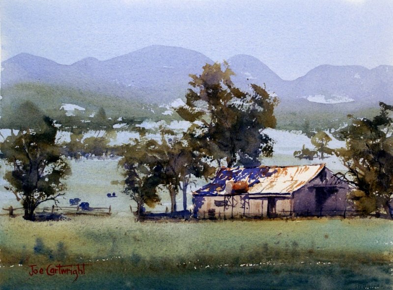 Solve "Landscape with Woolshed" - Joe Cartwright jigsaw puzzle online ...