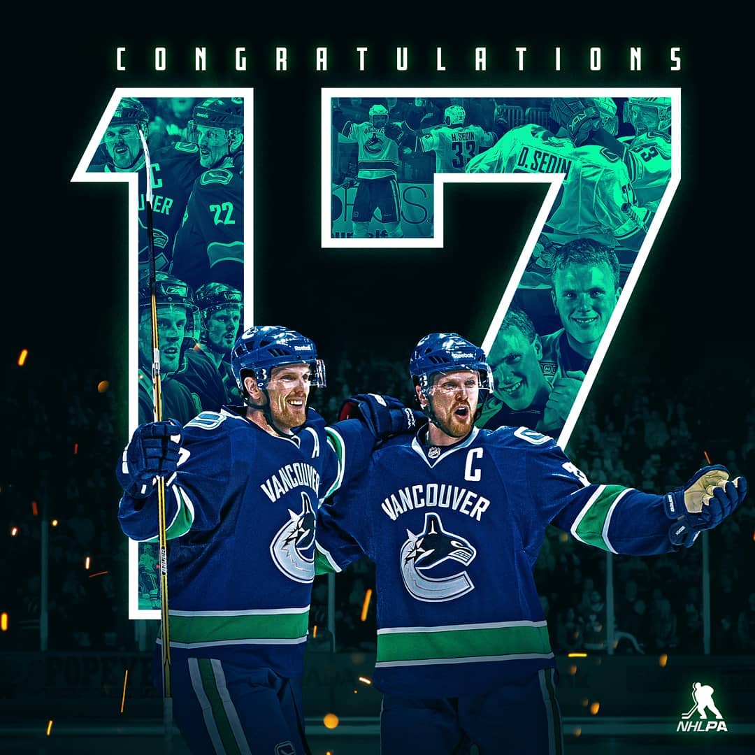 Solve Sedin Twins Retirement jigsaw puzzle online with 144 pieces