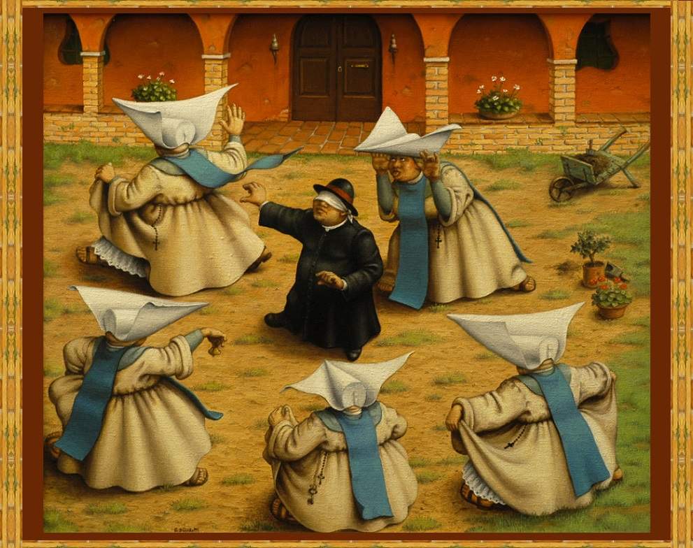 Solve Blindman's Buff jigsaw puzzle online with 130 pieces