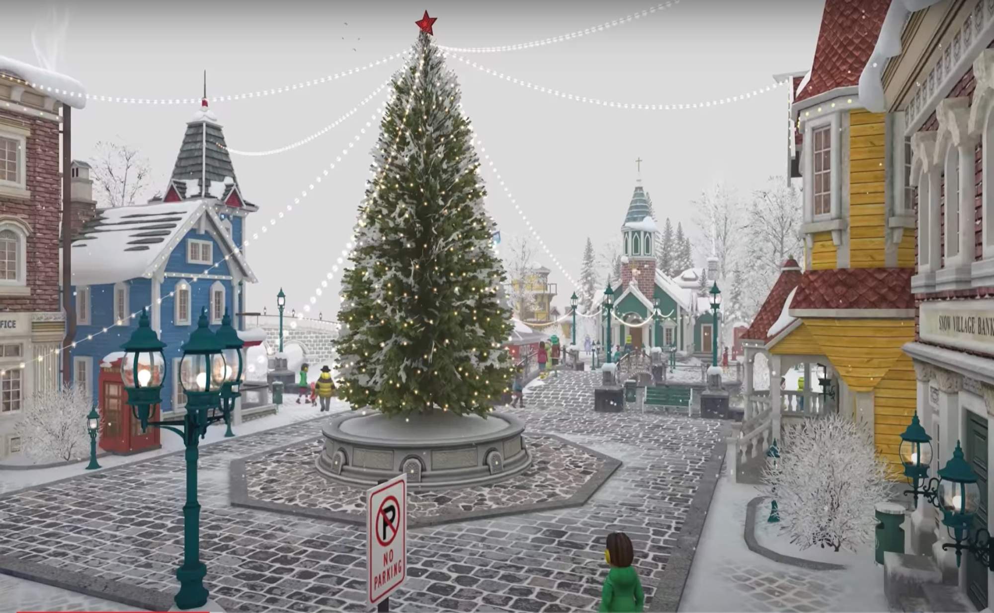 Solve Town Christmas tree jigsaw puzzle online with 360 pieces