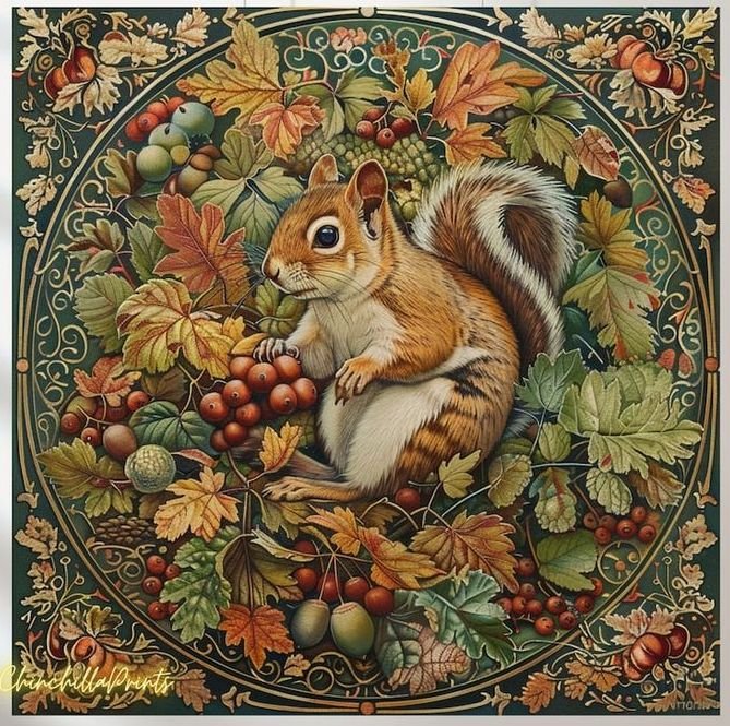 Solve Art - Autumn / Fall - Squirrel 2 (Resize: 9 - 121 Pieces) jigsaw ...