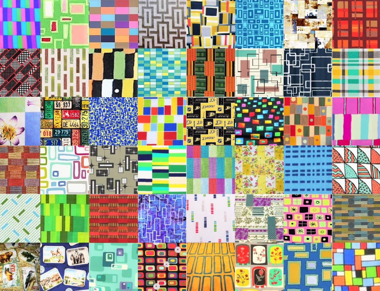 Solve PATCHWORK RECTANGLES 14 jigsaw puzzle online with 80 pieces