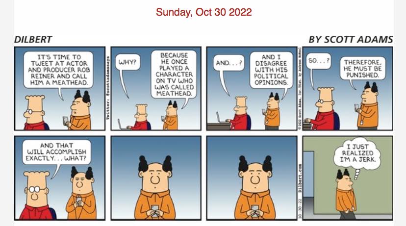 Solve Today's Dilbert Cartoon jigsaw puzzle online with 15 pieces